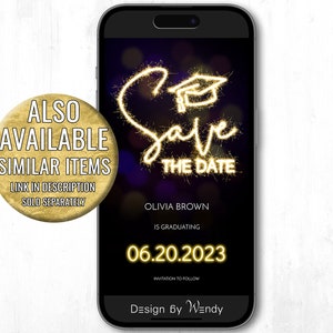 Sparkler Save the Date for Graduation Template for Texting. - Etsy