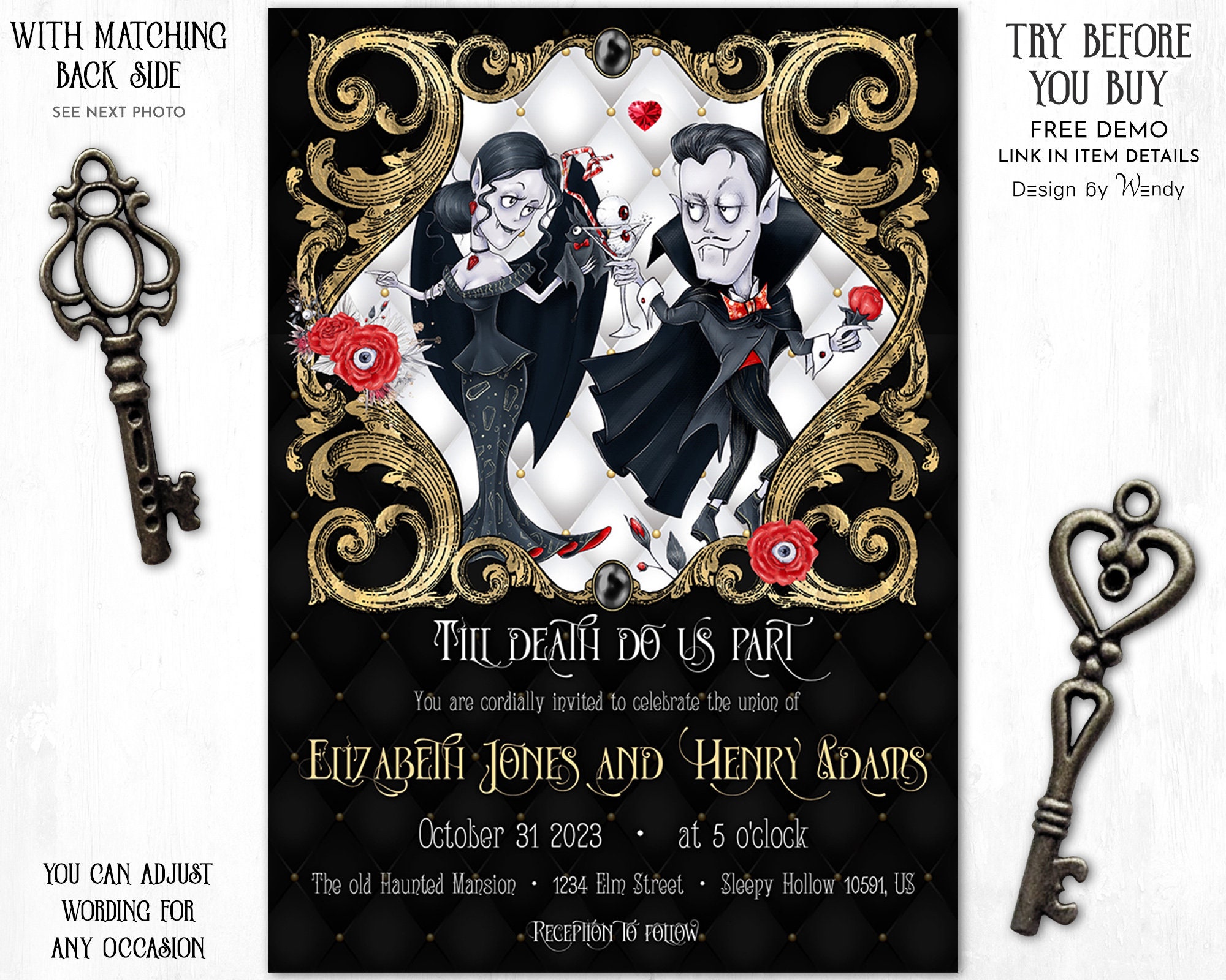 Vampire Wedding Invitations