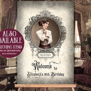 Victorian Photo Frame Invitation. Editable Victorian Birthday Party ...
