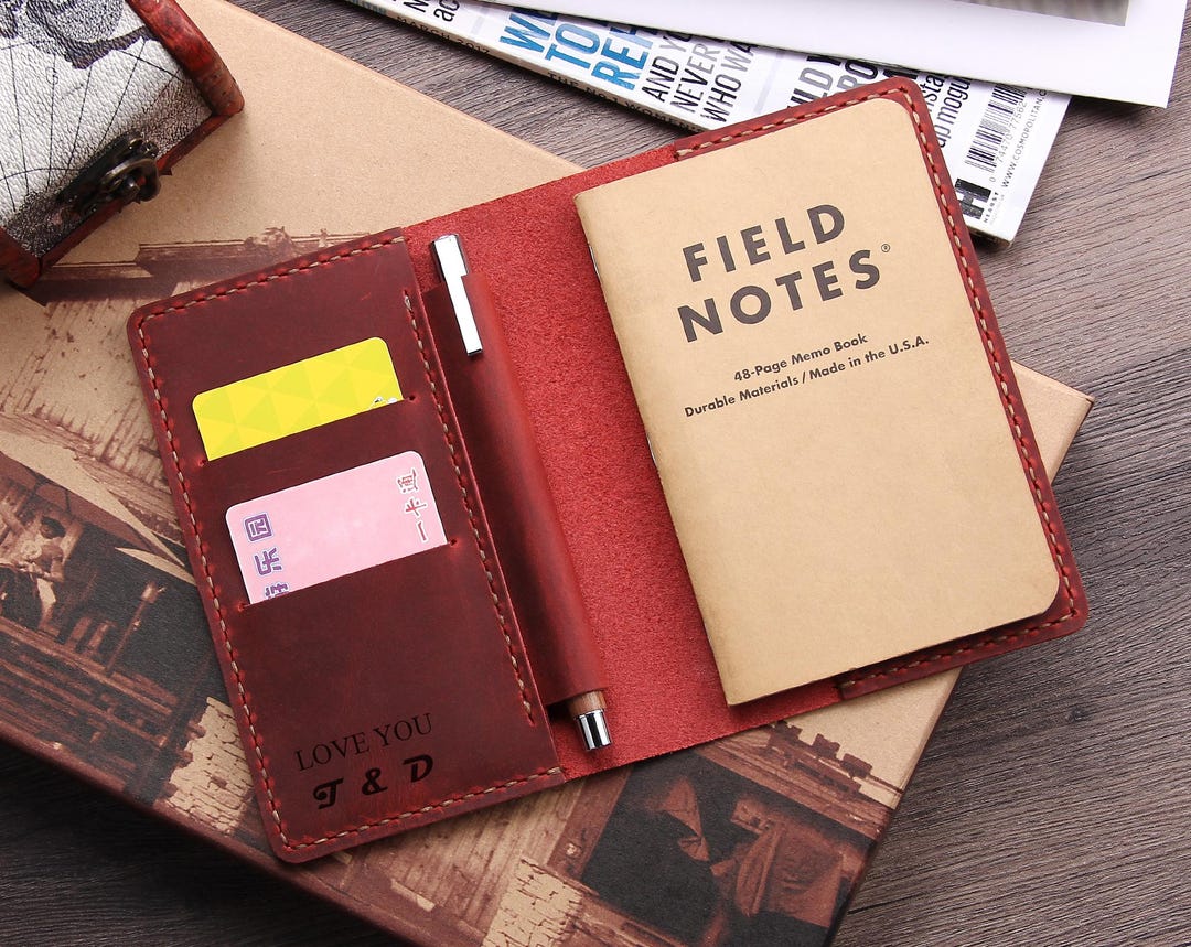 Personalized Leather Notebook Cover for 3.5x5.5 Pocket Notebook ...
