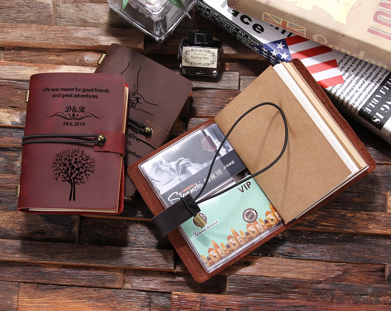 Custom Travel Journal Travel Notebook Personalized Leather - Etsy