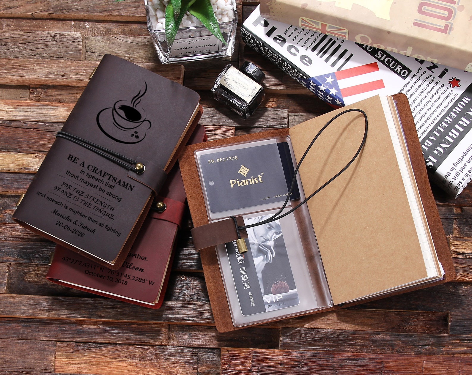 Custom Travel Journal Travel Notebook Personalized Leather - Etsy