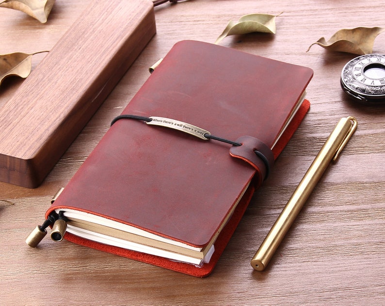 Handmade Leather Traveler's Notebook Travel Diary | Etsy