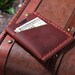 Handmade Personalized Leather Card Sleeve Minimalist Leather - Etsy