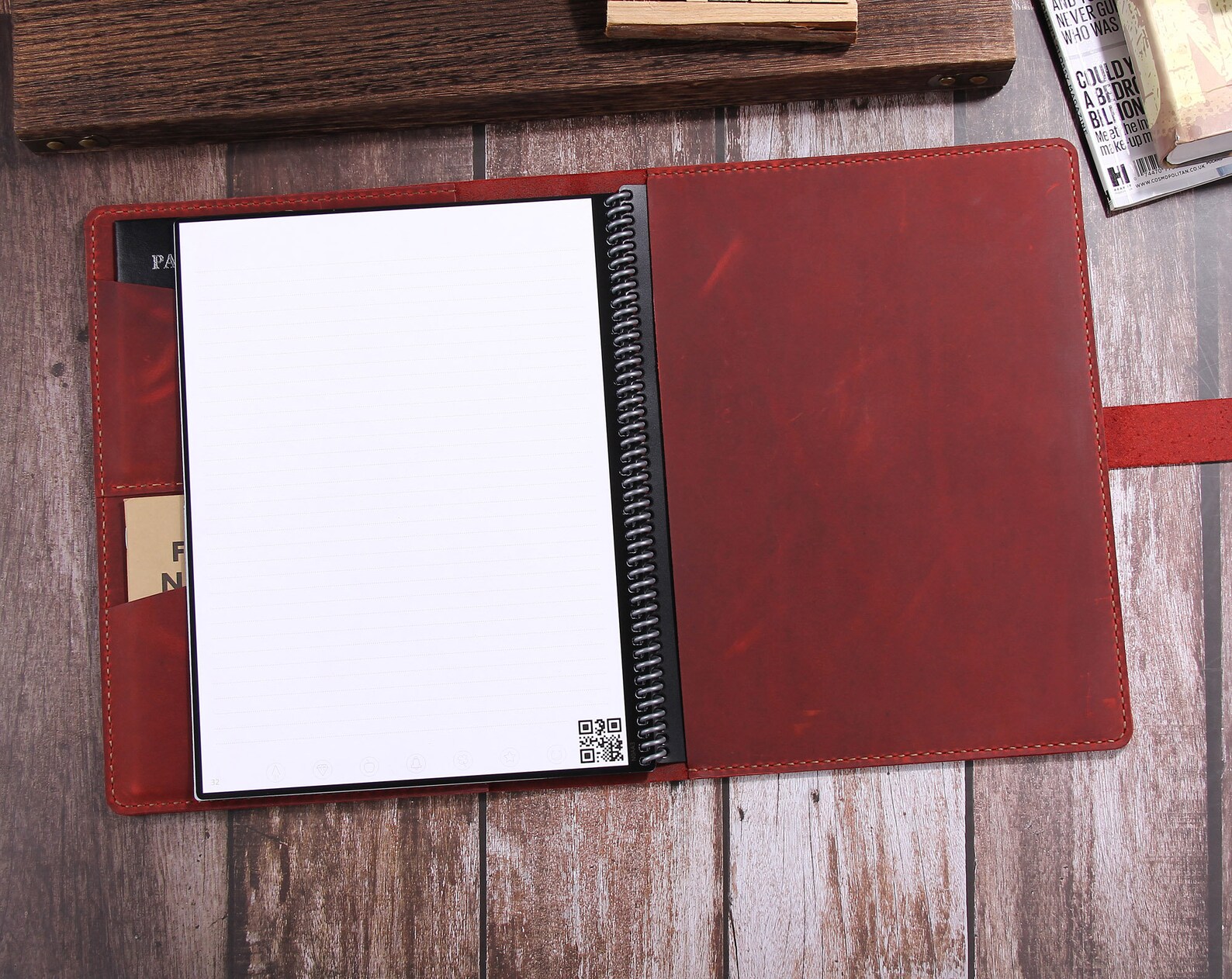 Personalized Leather Rocket Cover Handmade Rocketbook - Etsy