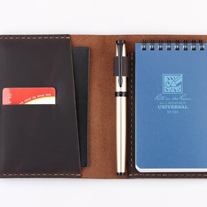 Handmade Top Bound Notebook Cover, Persoanlized Mini 3x5 Pocket Notepad ...