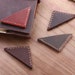 Set of 2 Vintage Leather Bookmark, Personalized Handmade Leather Corner ...