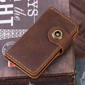 Personalized Leather Key Case, Monogram Key Holder, Custom Leather Key ...