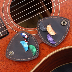 Custom Guitar Pick Case, Personalized Guitar Picks Leather Holder ...