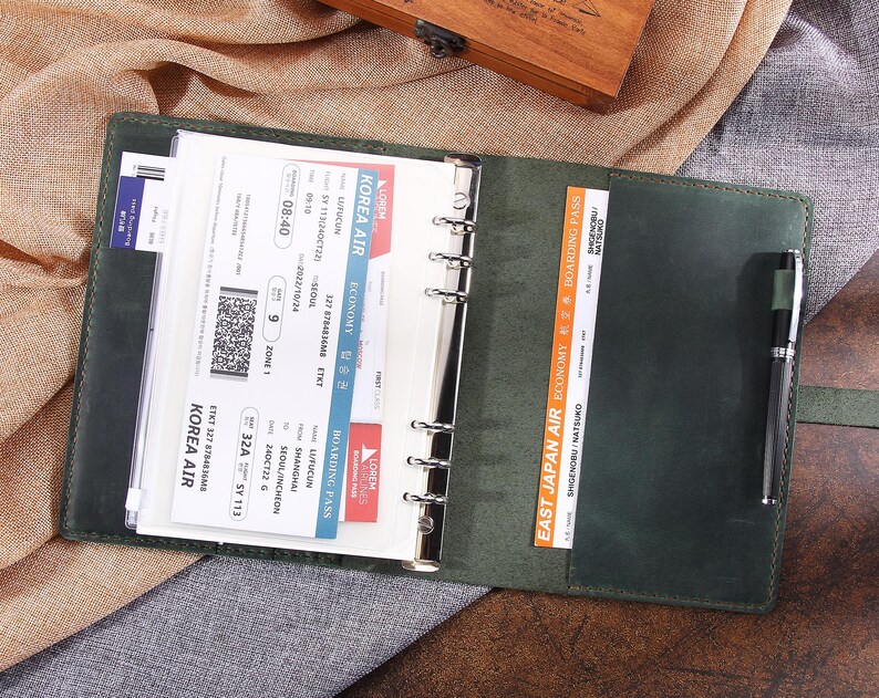 Handmade A5 Leather Journals Brown, Personalized 6 Ring Binder ...