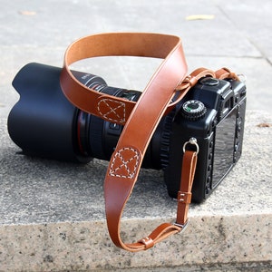 Handmade Leather Camera Strap Custom Strap for Photographers DSLR ...