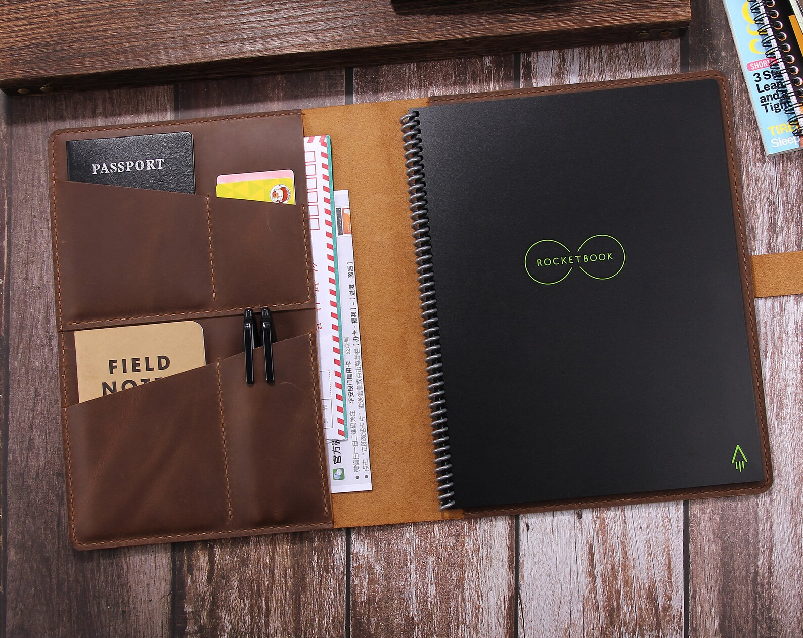 Personalized Leather Rocket Cover Handmade Rocketbook - Etsy