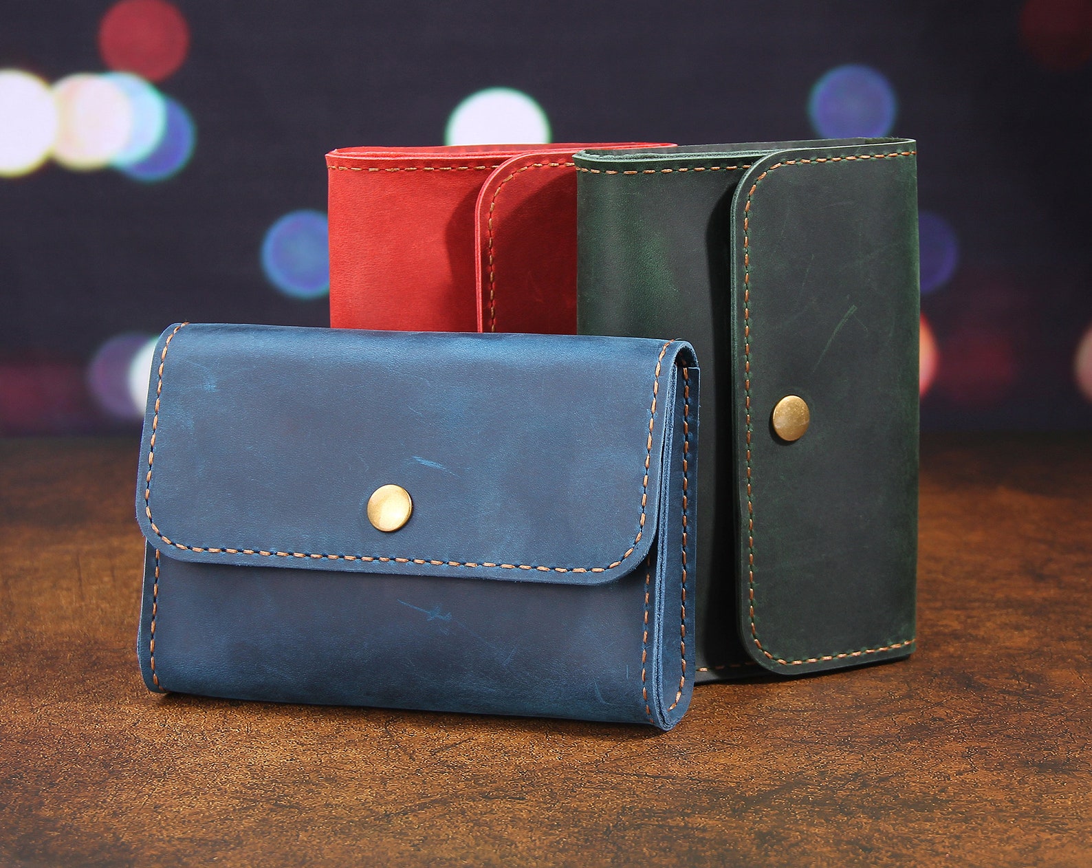 Custom Leather Charger Case, Handmade Portable Storage Organizer for ...