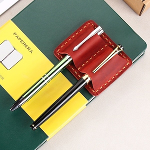 Handmade Leather Pen Clip for Books & Notebooks, Personalized Notebook ...