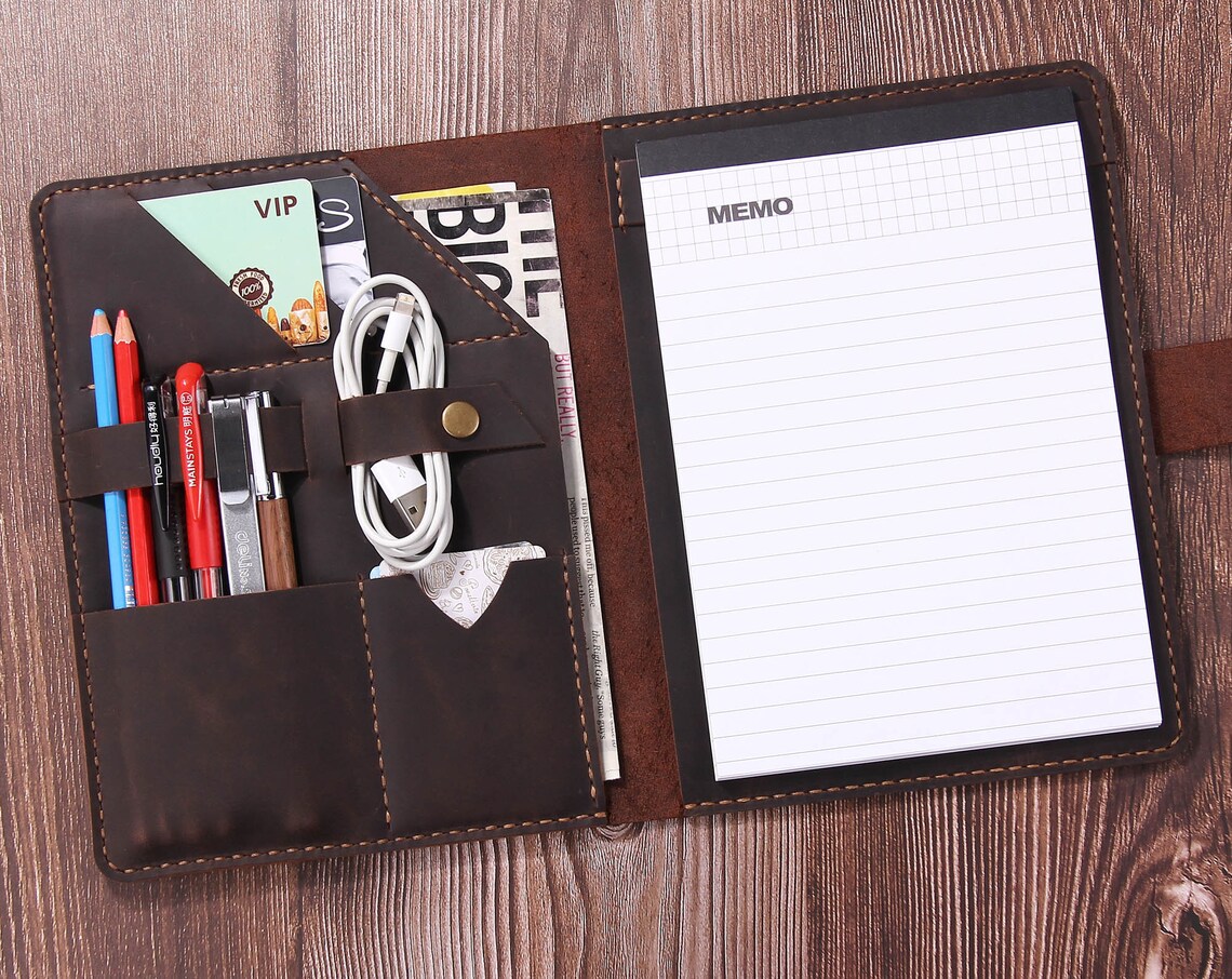 Personalized Leather A5 Portfolioleather A5 Padfolio | Etsy