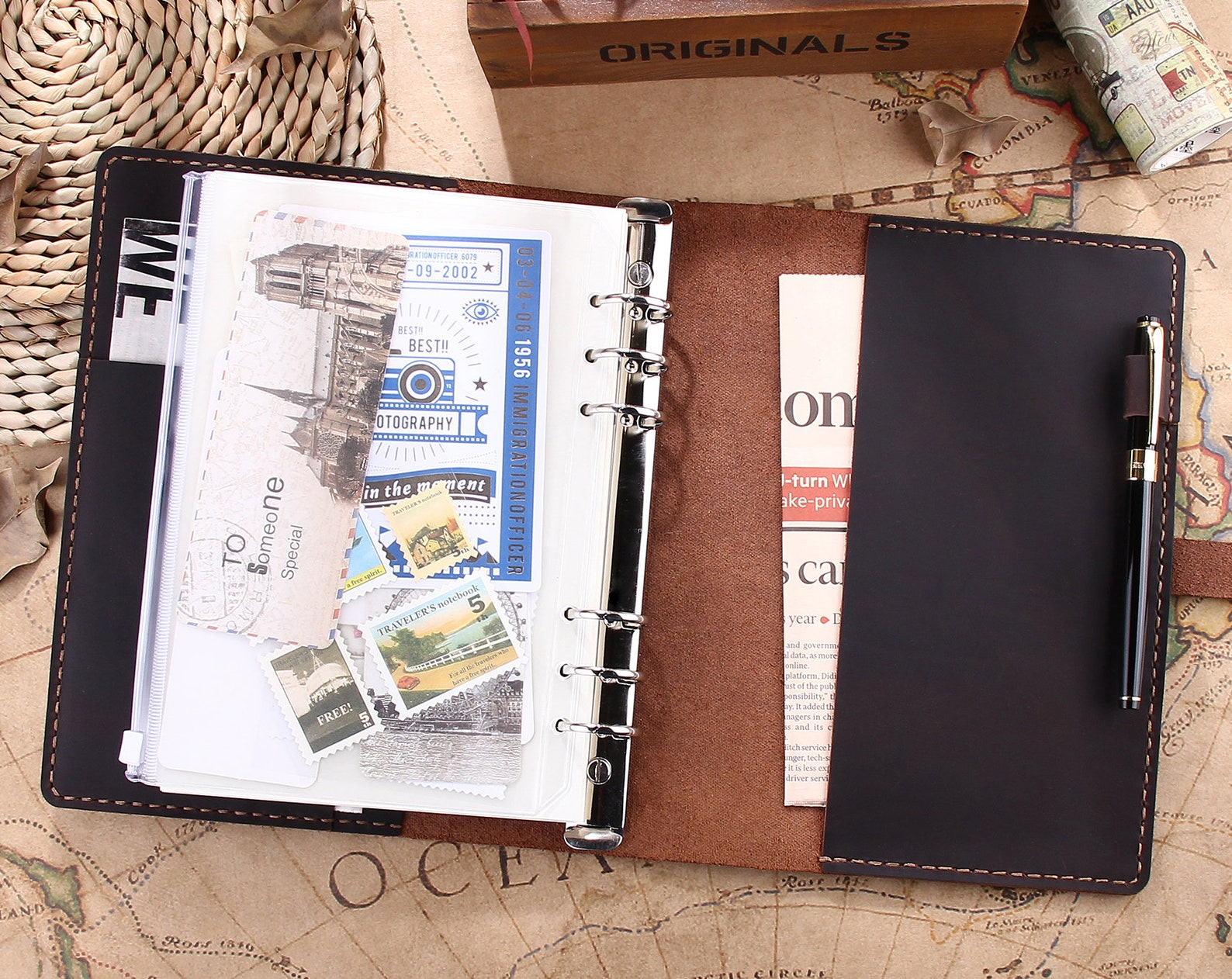 Handmade Leather A5 Travel Journal Notebook Portfolio Leather | Etsy