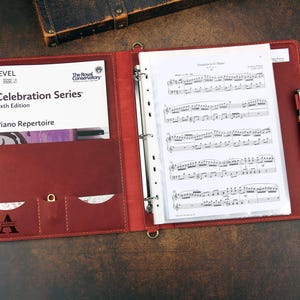 Personalized Sheet Music Folder, Handmade Leather Muisc Sheet Folder ...