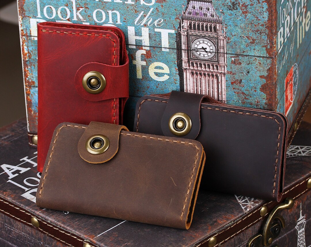 Personalized Leather Key Case, Monogram Key Holder, Custom Leather Key ...