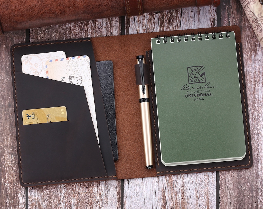 Personalized 4 X 6 Top Bound Notebook Cover, Custom Leather Cover for ...