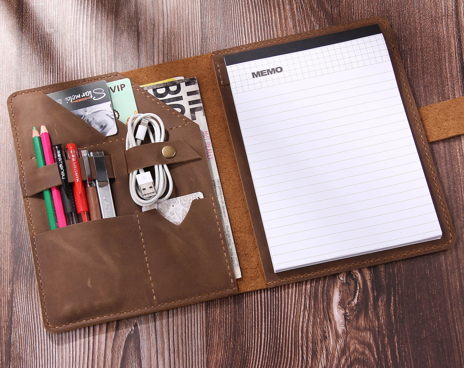 Personalized Leather A5 Portfolioleather A5 Padfolio | Etsy