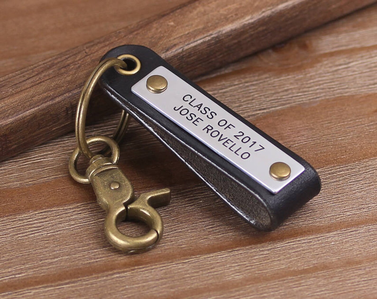 Personalized Graduation Leather Keychain Graduation Gift | Etsy