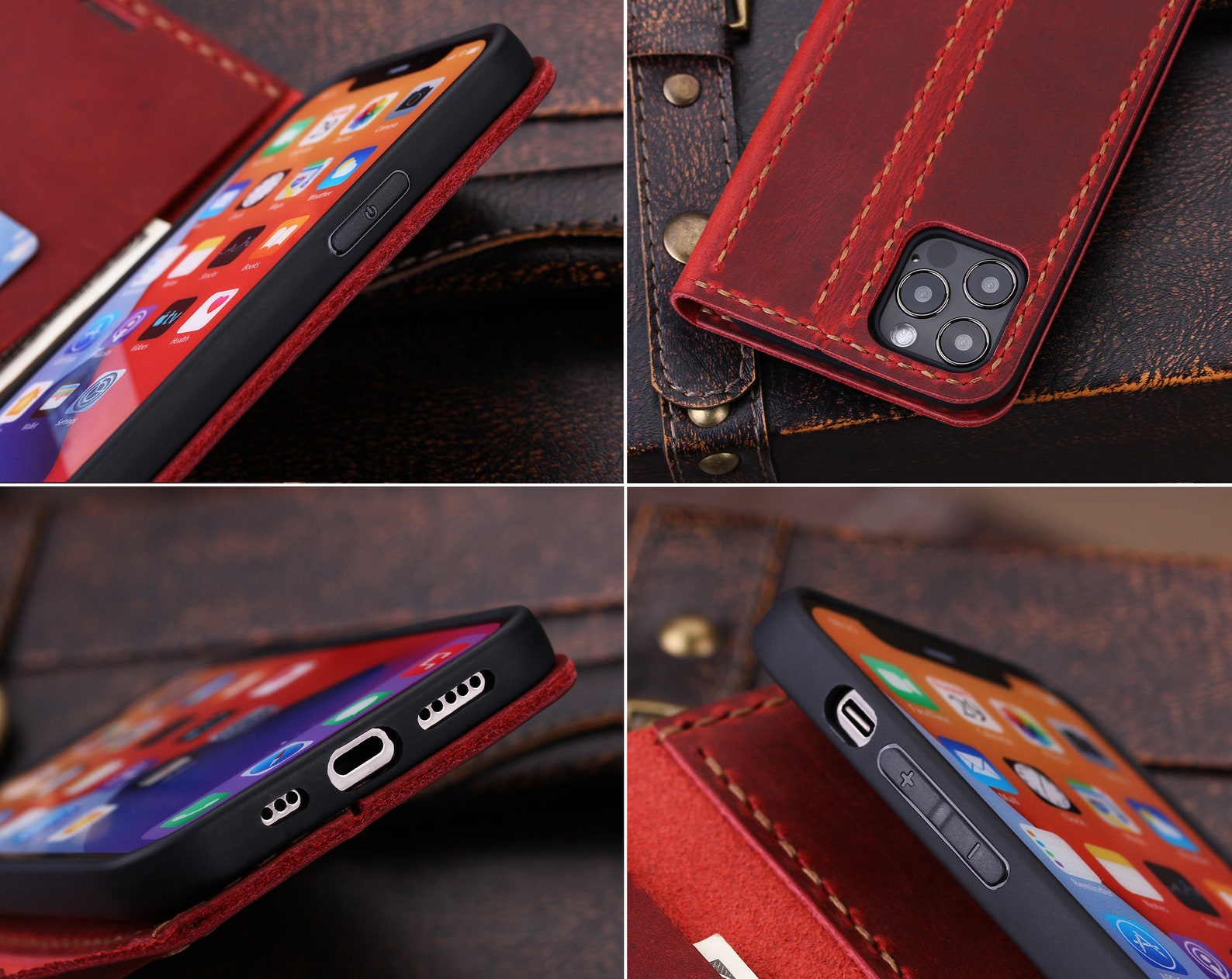 Personalization Leather Iphone 12 Cover Iphone 12 Pro | Etsy