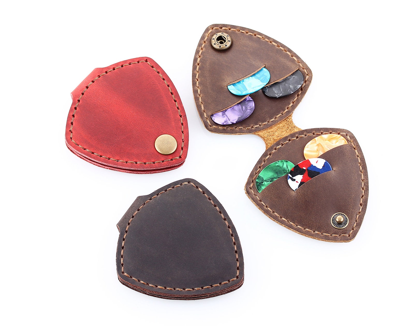 Custom Guitar Pick Case, Personalized Guitar Picks Leather Holder ...