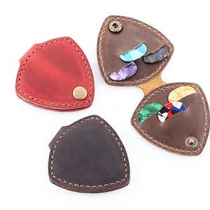 Custom Guitar Pick Case, Personalized Guitar Picks Leather Holder ...