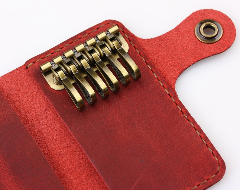 Personalized Leather Key Case Monogram Key Holder Custom - Etsy