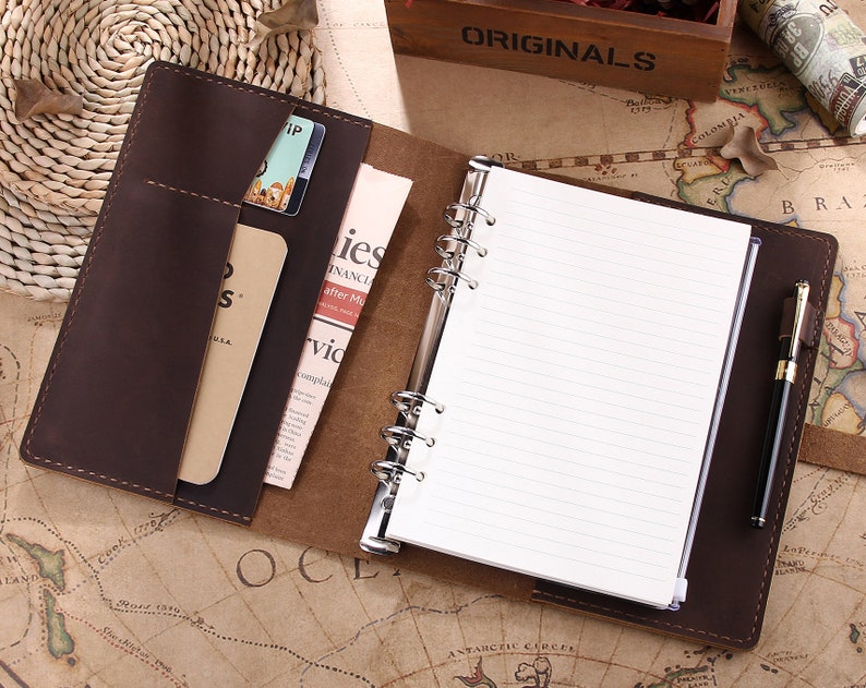 Vintage A5 Size Leather Traveler Journal Notebook Refillable - Etsy