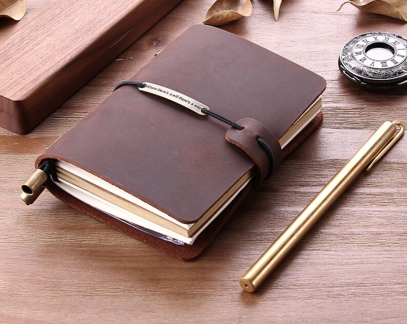 Handmade Leather Traveler's Notebook Travel Diary | Etsy
