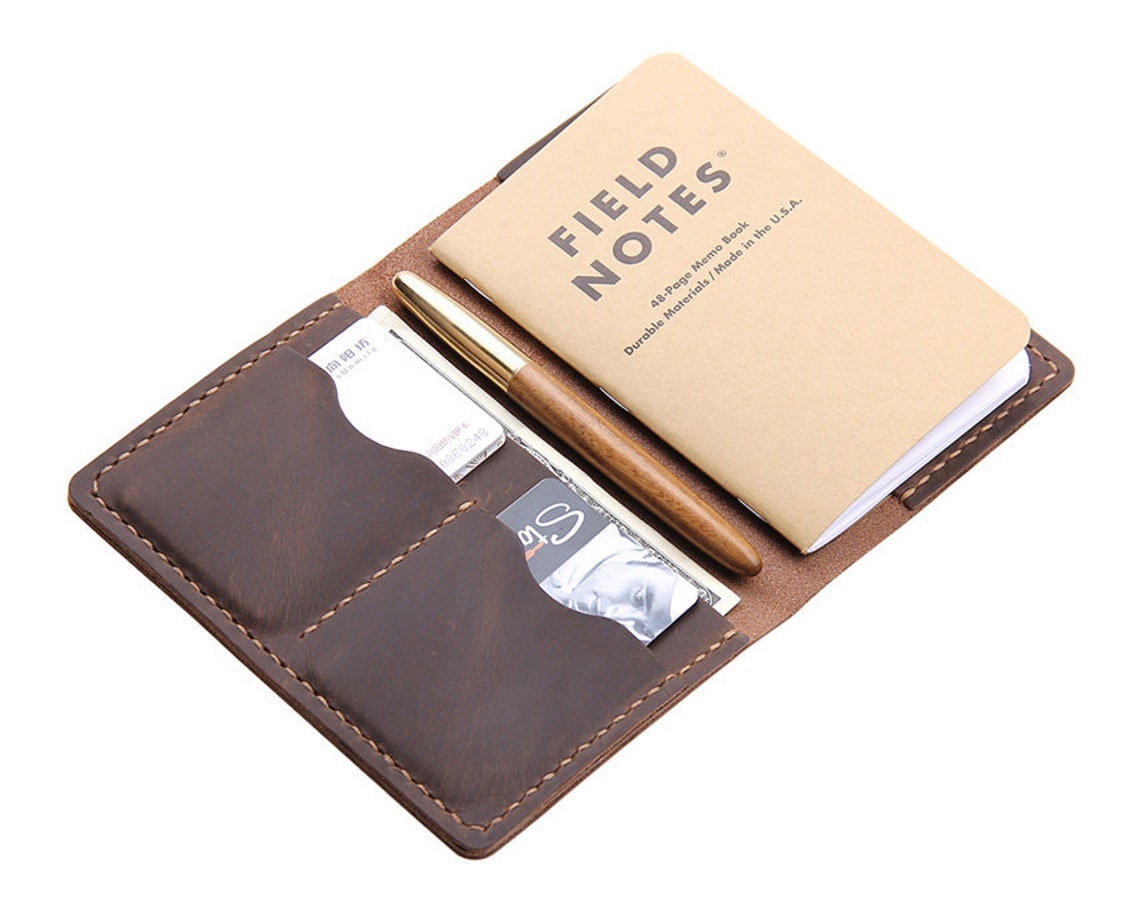 Personalized Leather Field Notes Cover Handmade Leather - Etsy