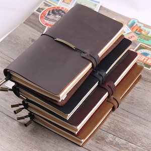 Leather Journal Notebooks Refillable Journal Sketchbook Writing Diary ...
