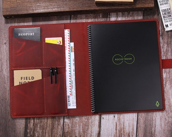 Personalized Leather Rocket Cover Handmade Rocketbook - Etsy