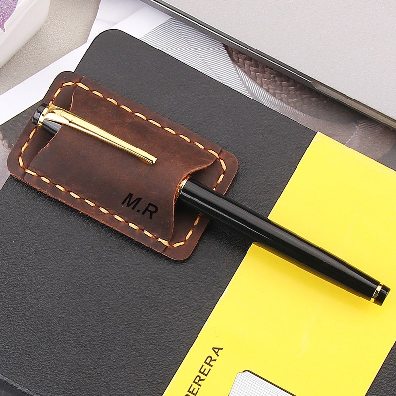 Leather Pen Holder Clip - Etsy