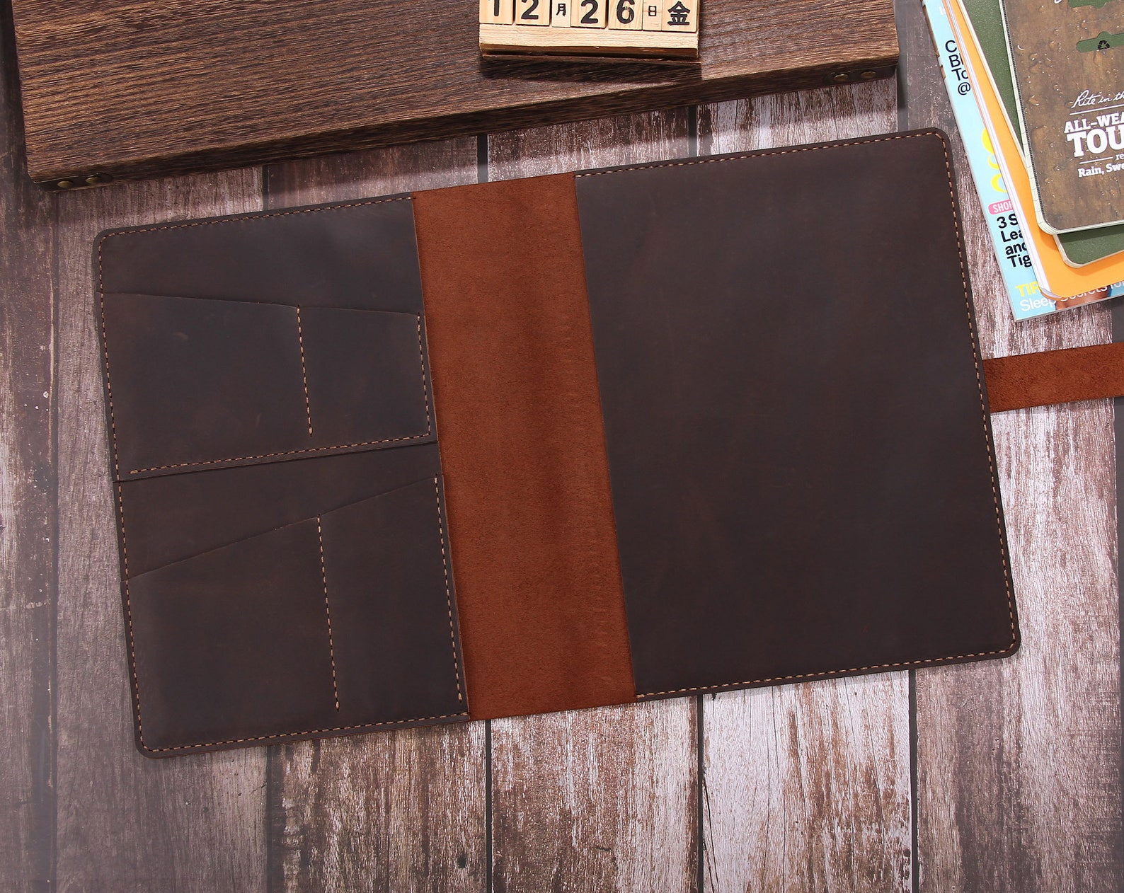 Personalized Leather Rocket Cover, Custom Rocketbook Everlast Folio ...