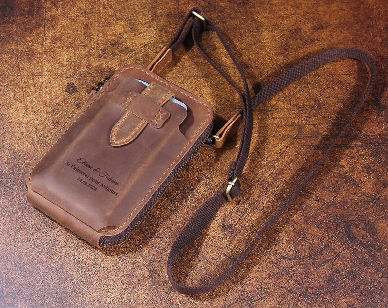 Personalized Leather Belt Pouch, Handmade Waist Bag, Leather Crossbody ...