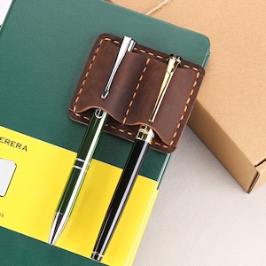 Handmade Leather Pen Clip for Books & Notebooks, Personalized Notebook ...