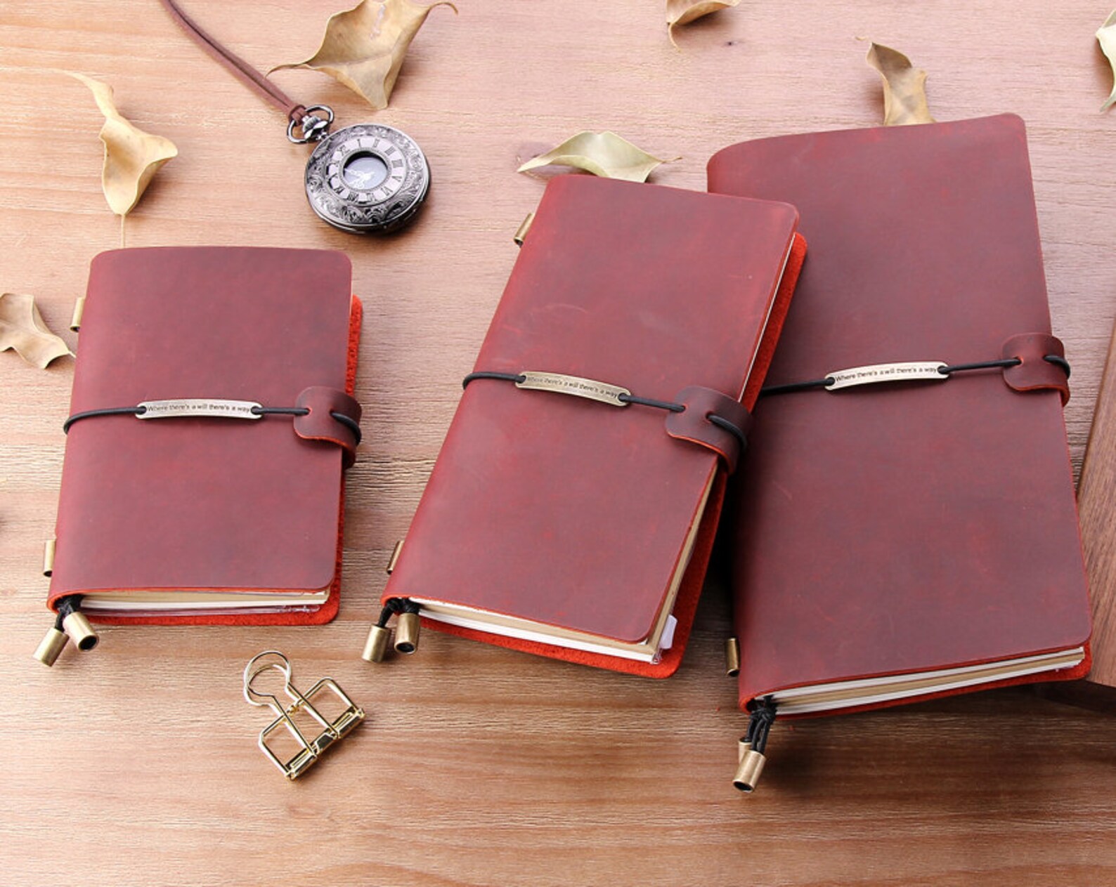 Handmade Leather Traveler's Notebook Travel Diary | Etsy