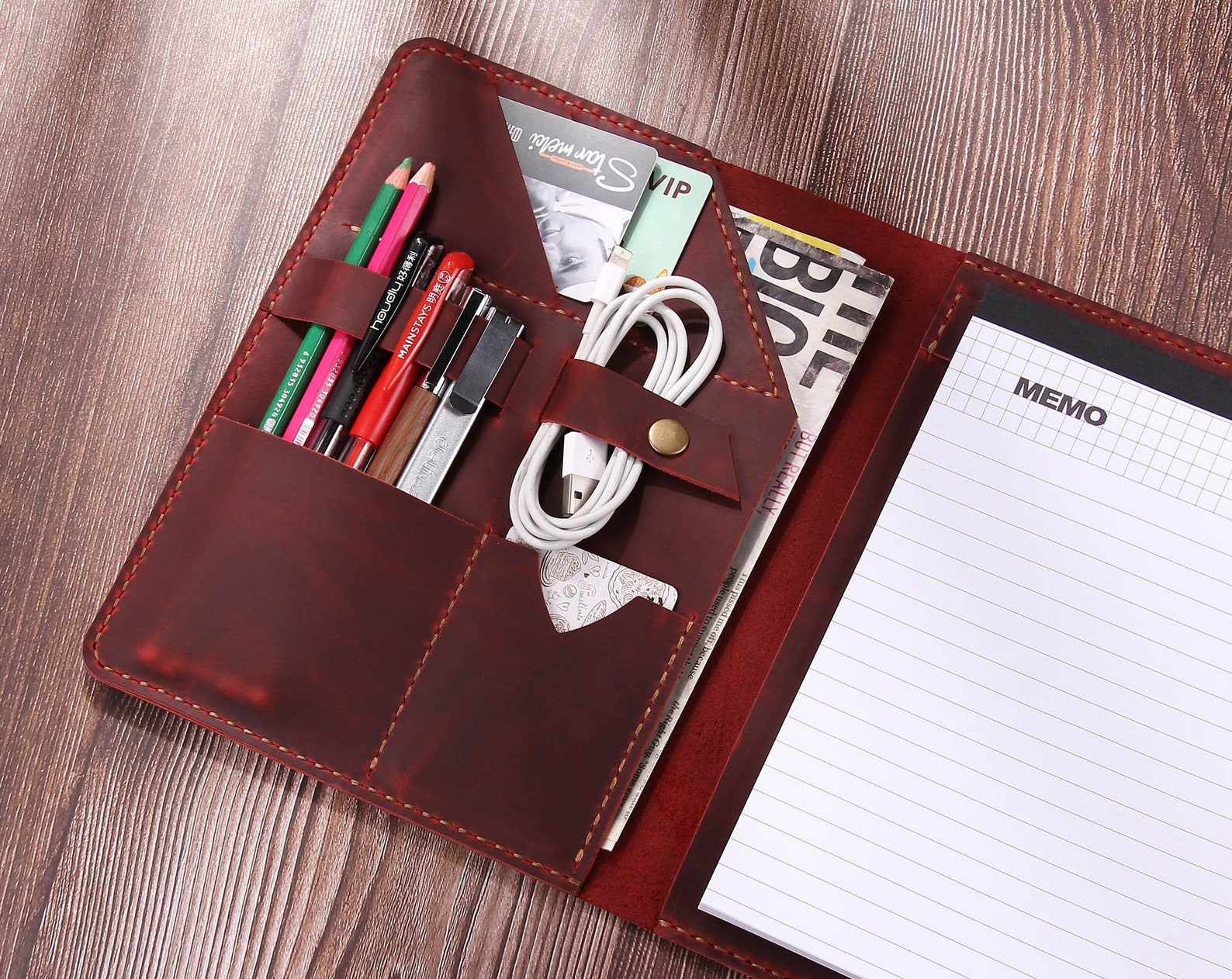 Personalized Leather A5 Portfolio,leather A5 Padfolio, Personalized ...