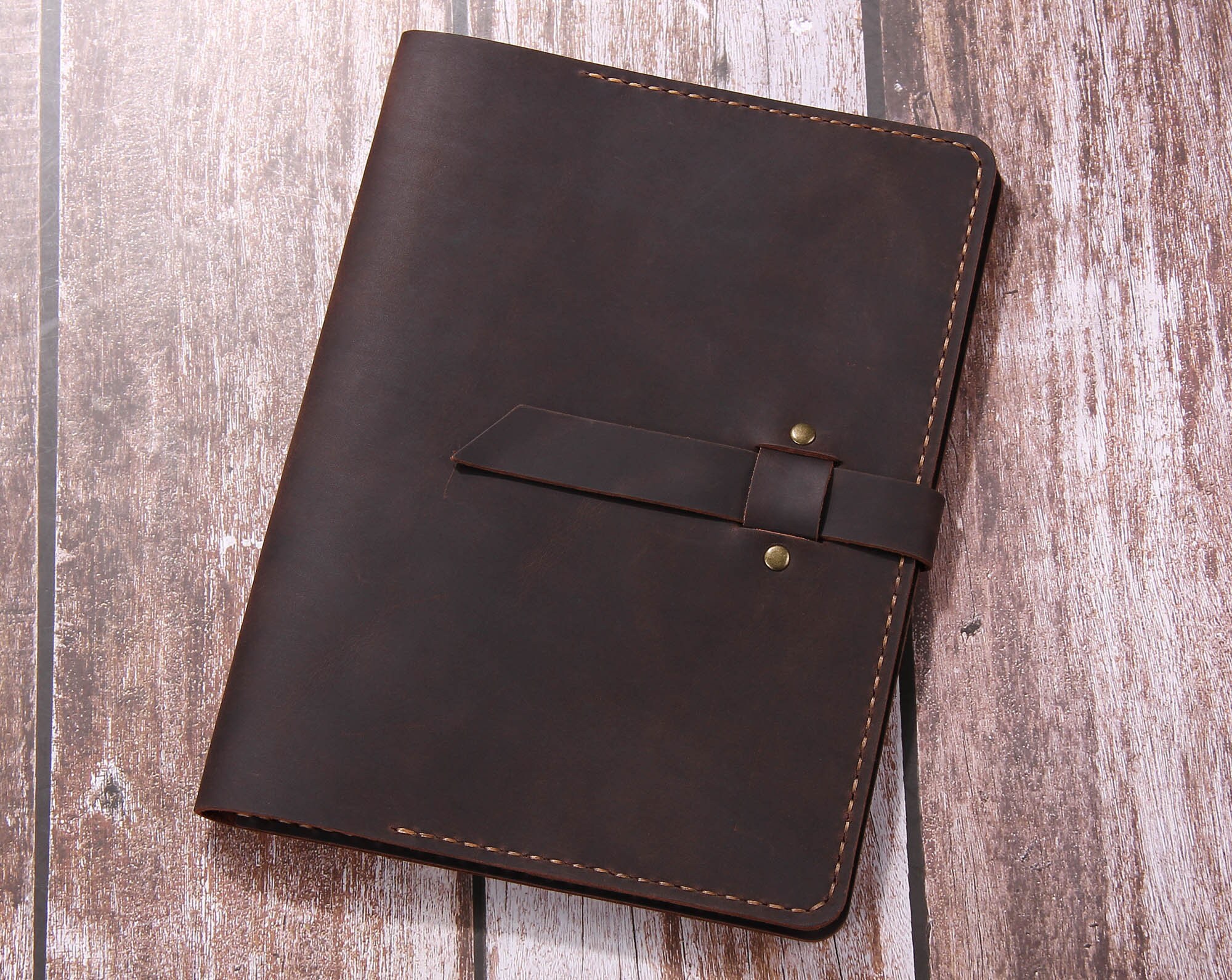 Persoanlzied Leather A5 Writing Pad Padfolio, Handmade Leather ...