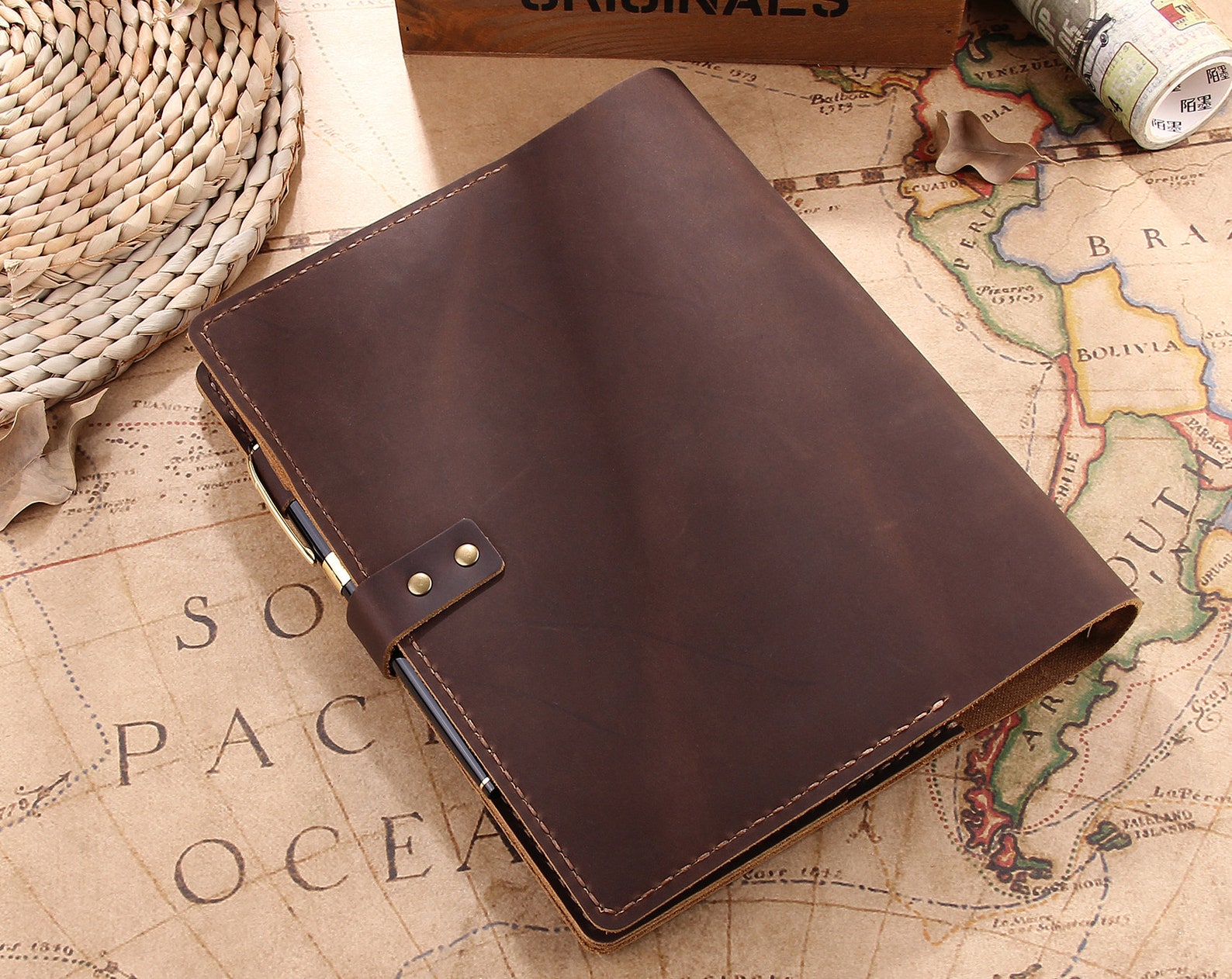 Vintage A5 Size Leather Traveler Journal Notebook Refillable | Etsy