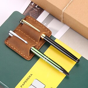 Handmade Leather Pen Clip for Books & Notebooks, Personalized Notebook ...