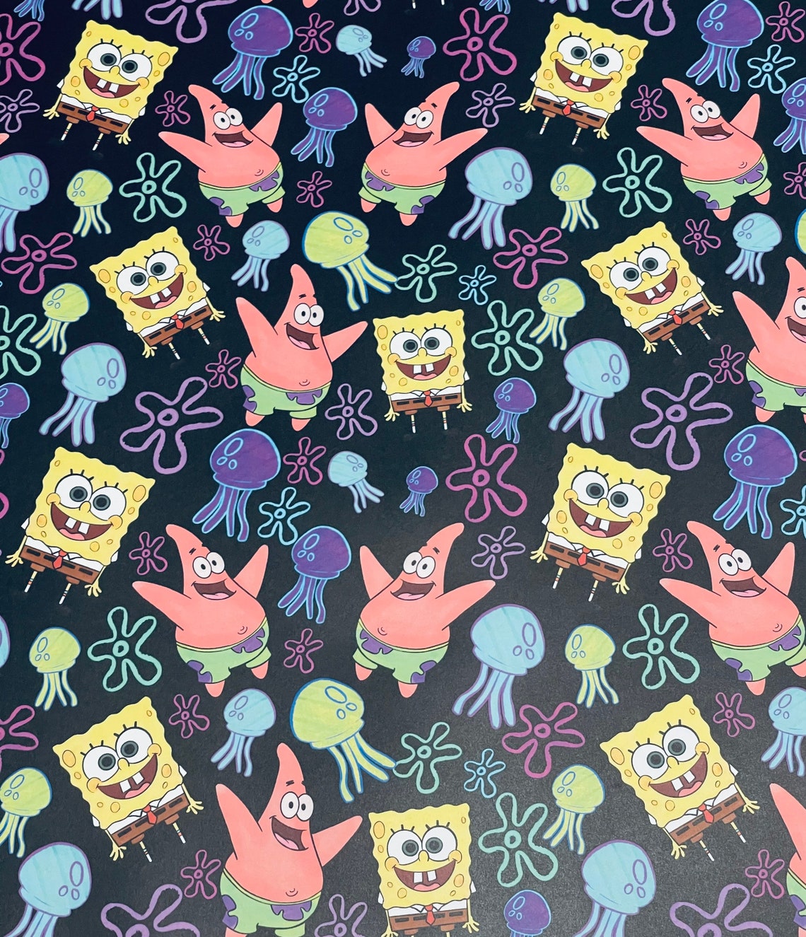 Spongebob Squarepants Wrapping Paper Sheets Set of 3 | Etsy