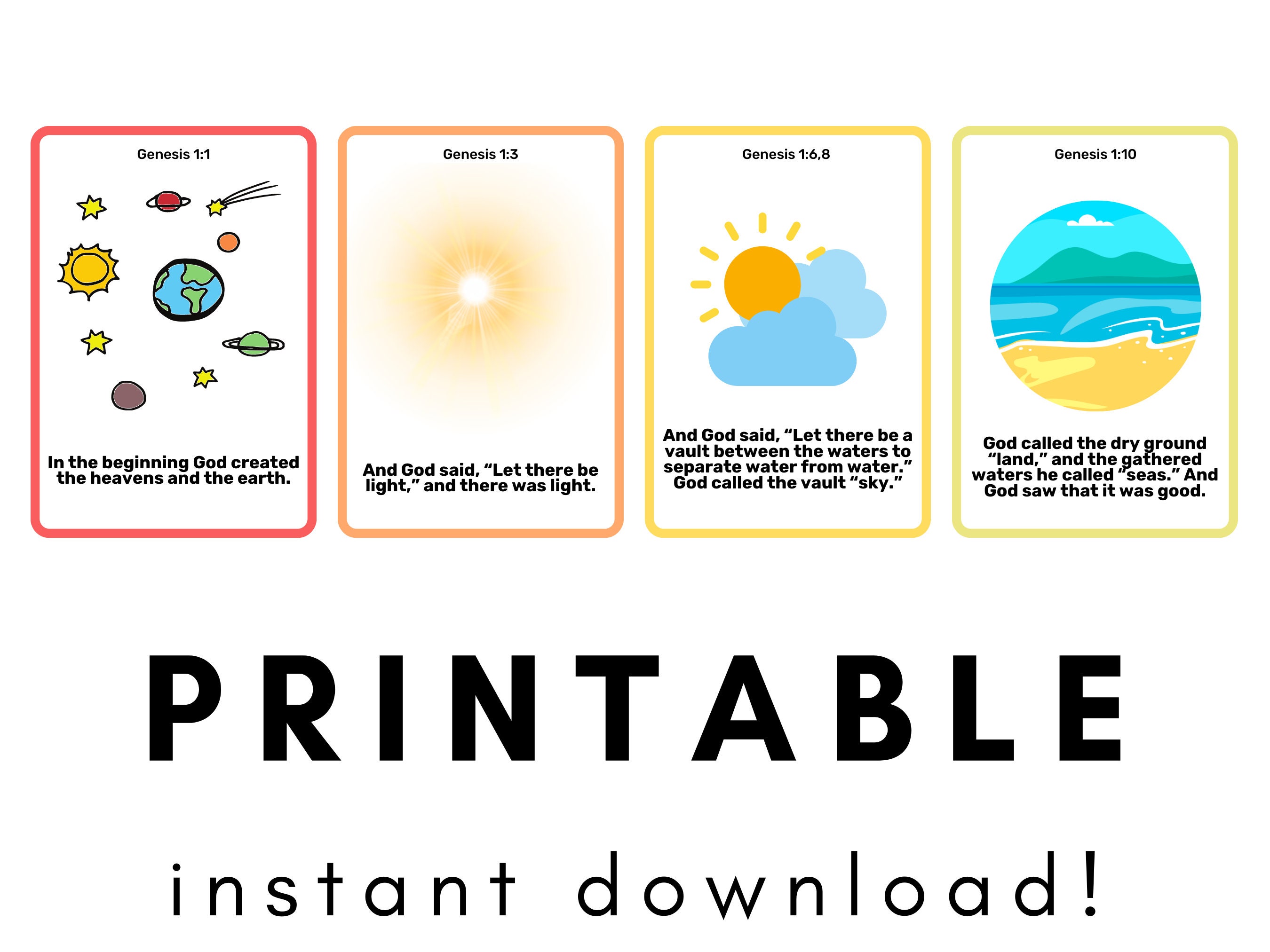 Bible Verse Memorization | Genesis | Printable | Scripture Memorization ...