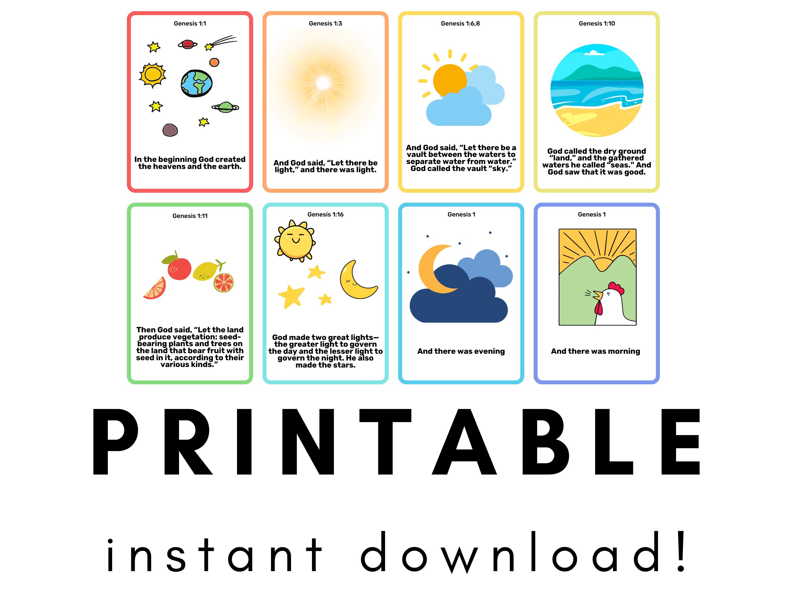 Bible Verse Memorization | Genesis | Printable | Scripture Memorization ...