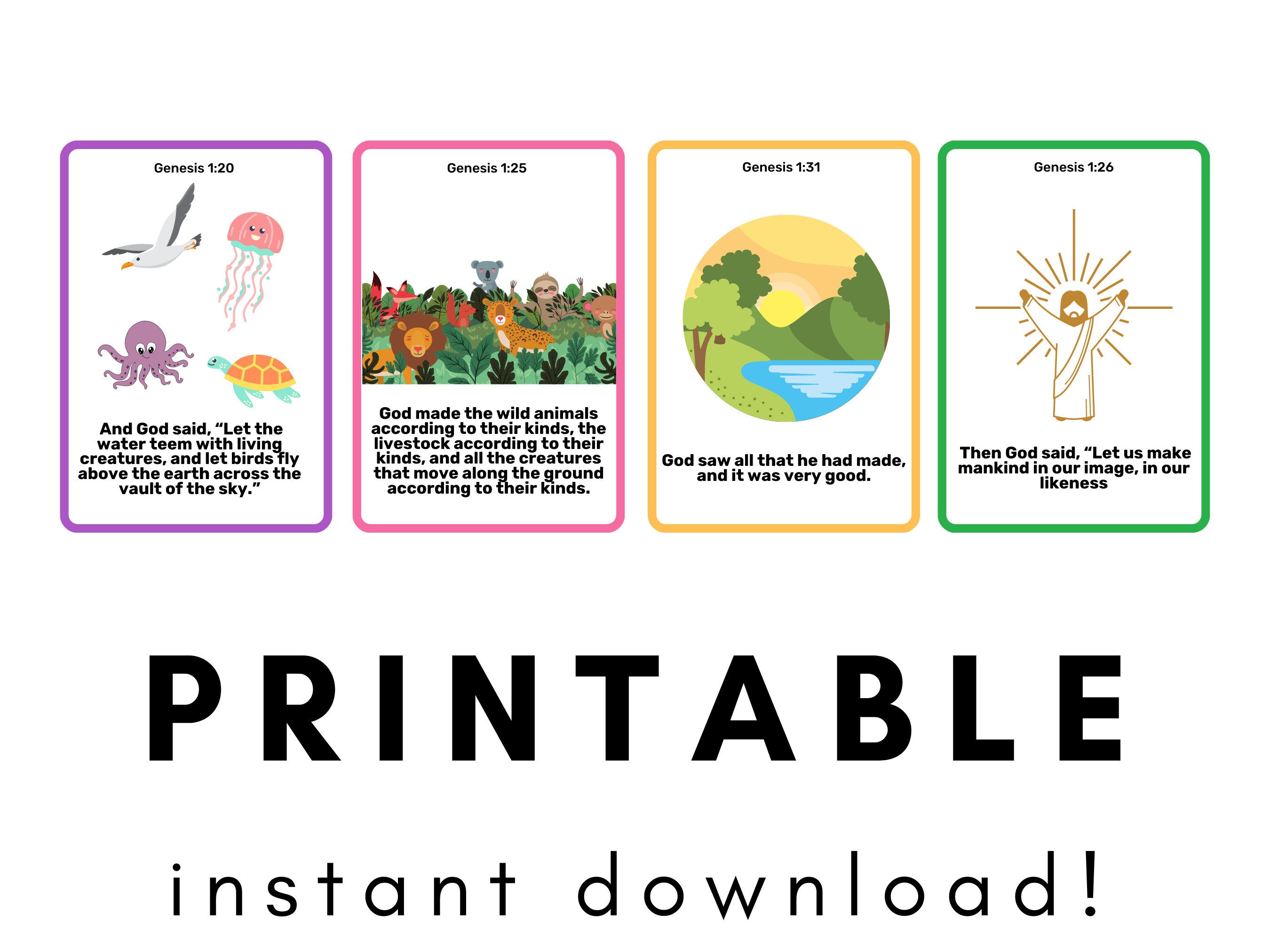 Bible Verse Memorization | Genesis | Printable | Scripture Memorization ...