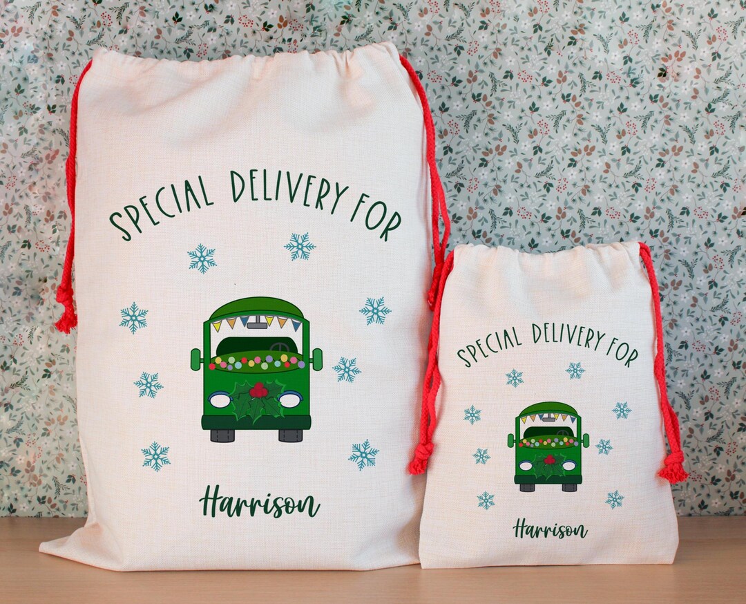 Truck Driver Christmas Sack or Stocking – Personalized Van Design in ...