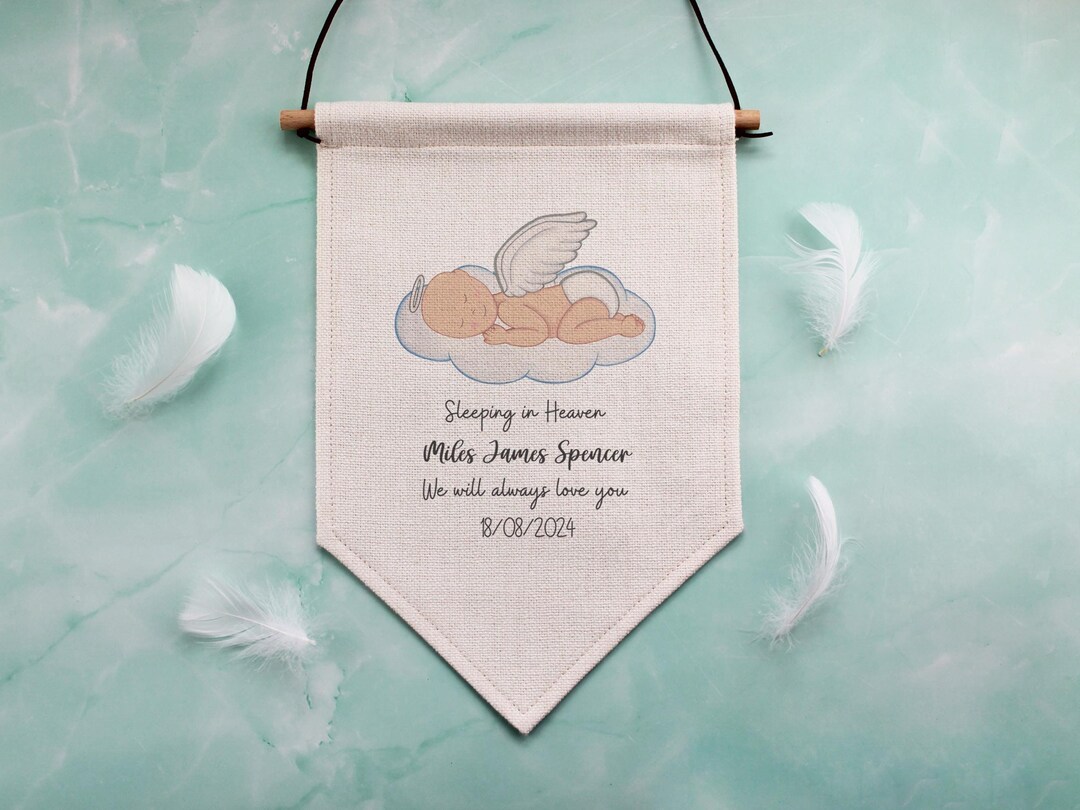 Personalised Baby Angel , Boy Loss Memorial, Baby Memorial Keepsake ...