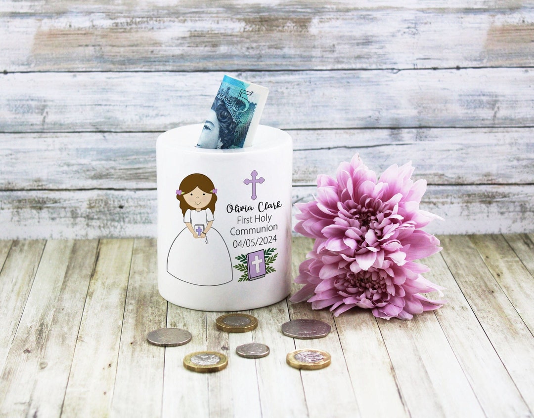 Personalized First Communion Money Box: Religious Gift - Etsy UK